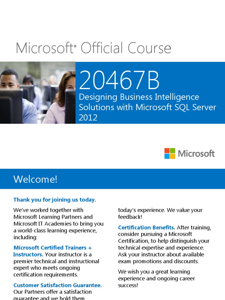 Microsoft Official Course: Designing Business Intelligence Solutions With Microsoft SQL Server ...