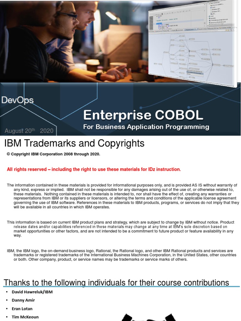COBOL Course - Modules 1 Thru 12 - CICS | PDF | Computer Program | Programming