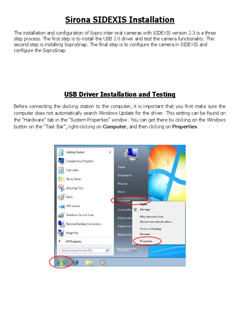 Silo.tips Sirona Sidexis Installation | PDF | Installation (Computer Programs) | Device Driver