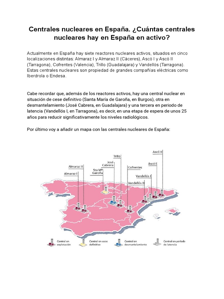 Centrales Nucleares en España | PDF
