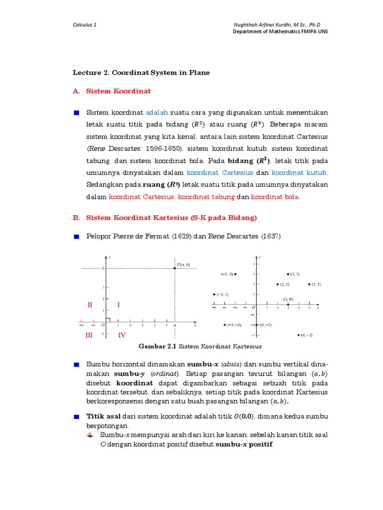 Coordinat in Plane | PDF
