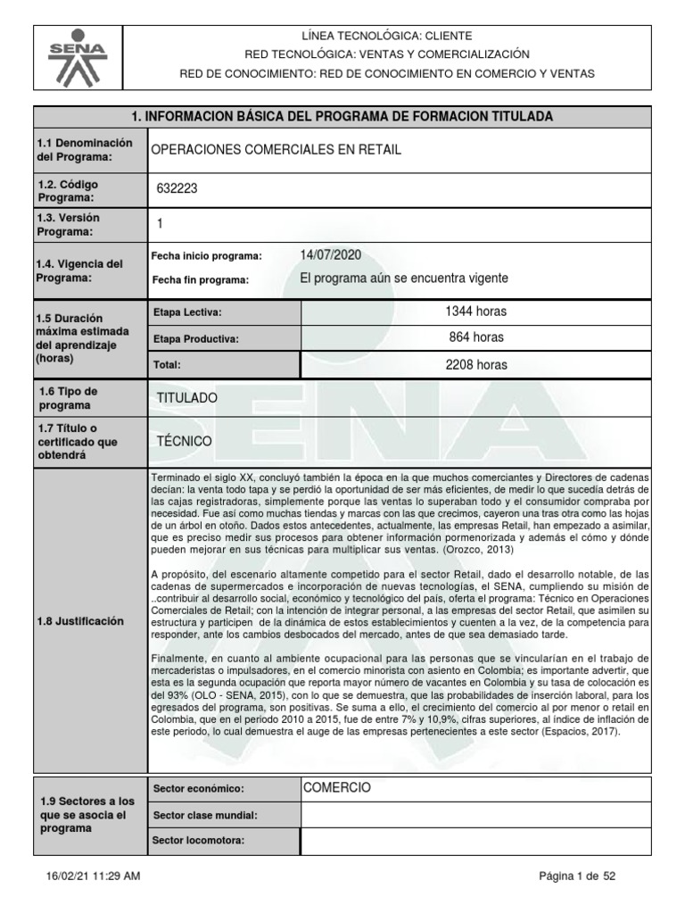 Programa Operaciones Comerciales en Retail | PDF | Marketing | Comunicación