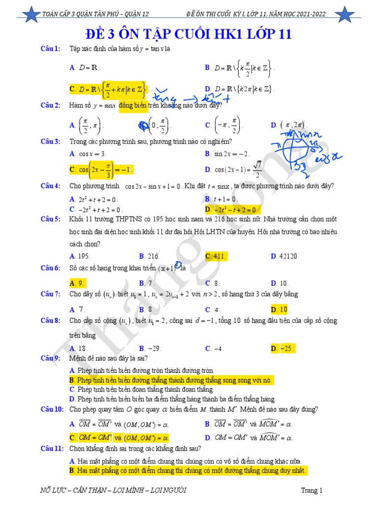 Đề-3-ÔN-THI-toán-11-cuối-HK1 | PDF