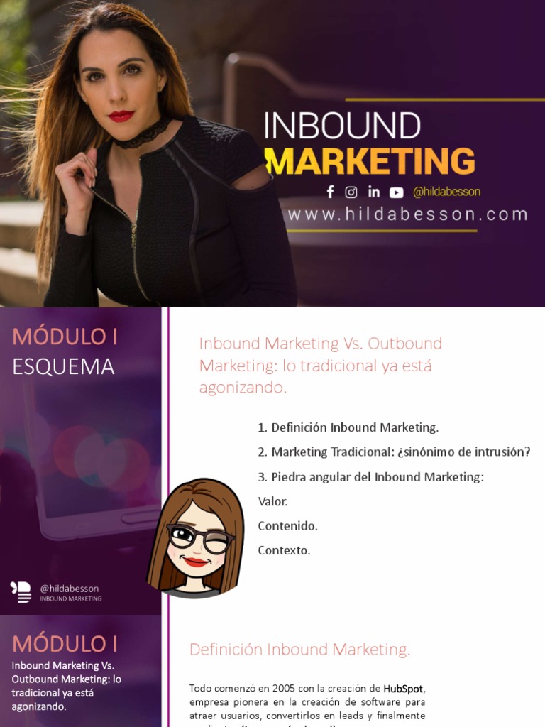 Modulo I Hilda Besson Inbound MKT | PDF | Marketing | Publicidad