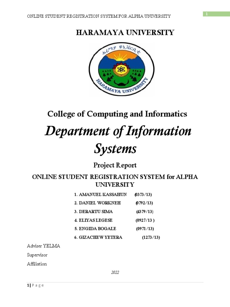 Online Student Registration System Report | PDF | Use Case | Class ...