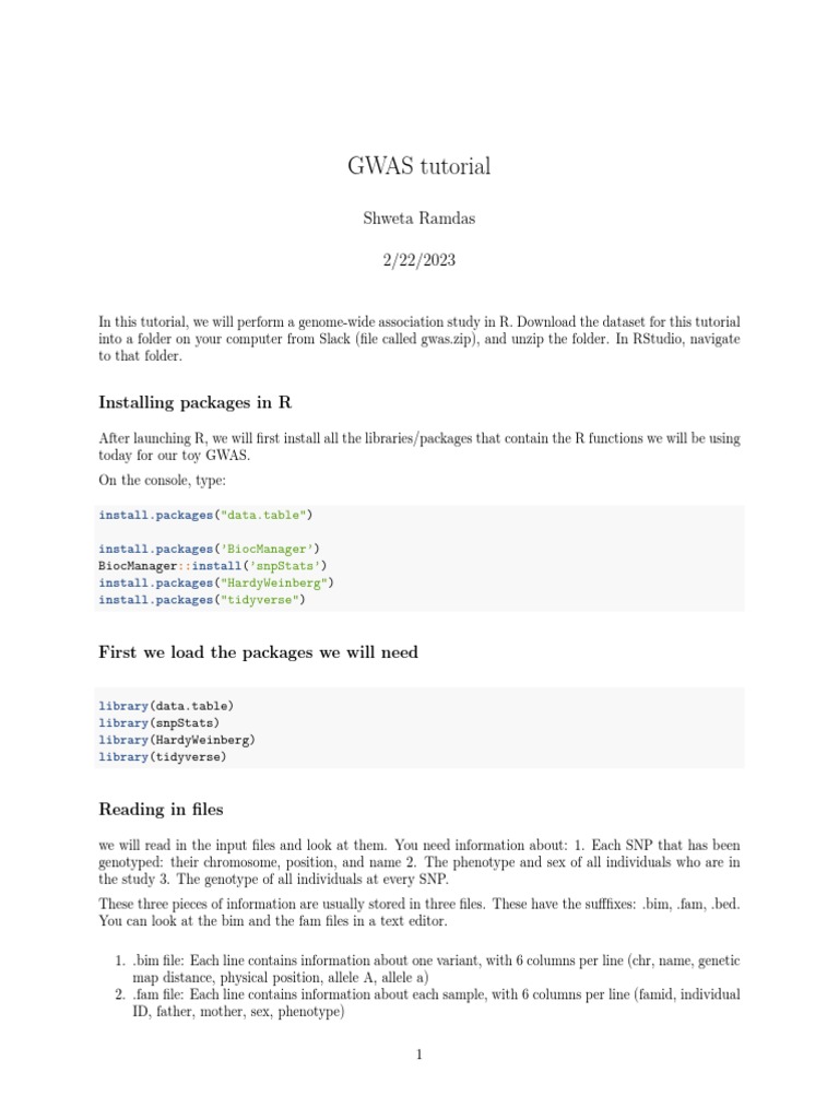 GWAStutorial 23feb | PDF