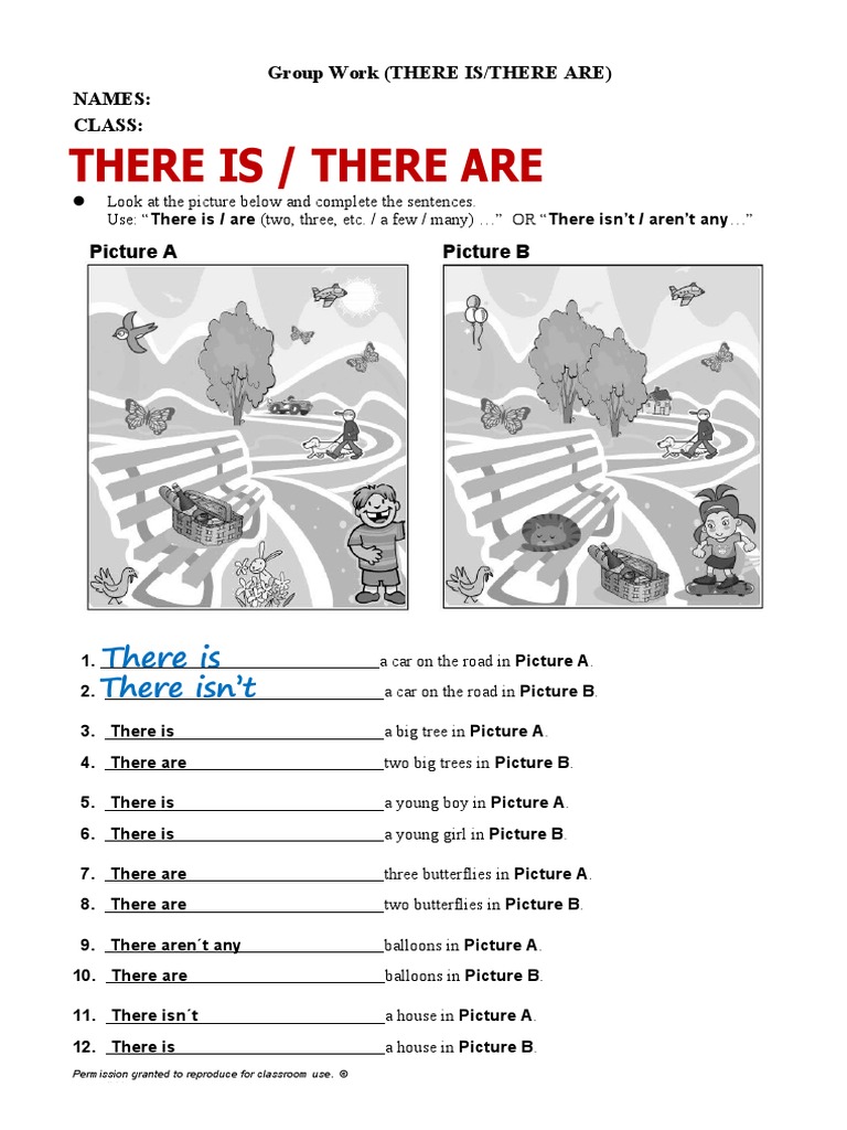 Group Work 2 2 There Is There Are | PDF