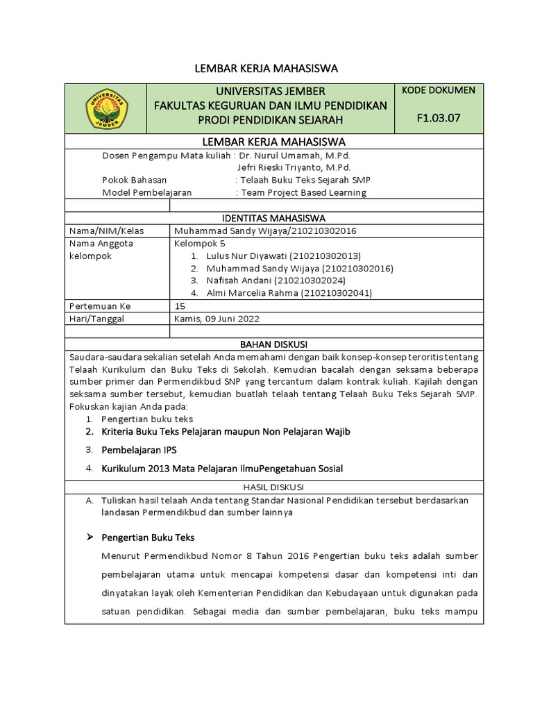 016 - Muhammad Sandy Wijaya - LKM Individu Telaah Buku Teks IPS SMP ...