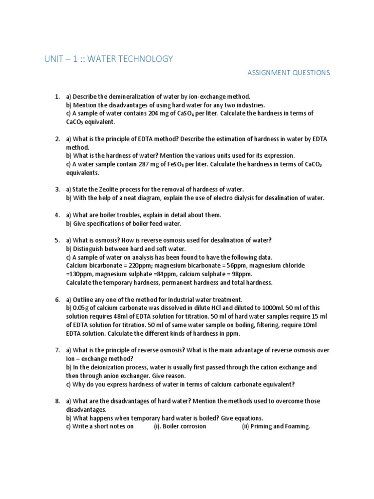 Assignment Chem 1 | PDF