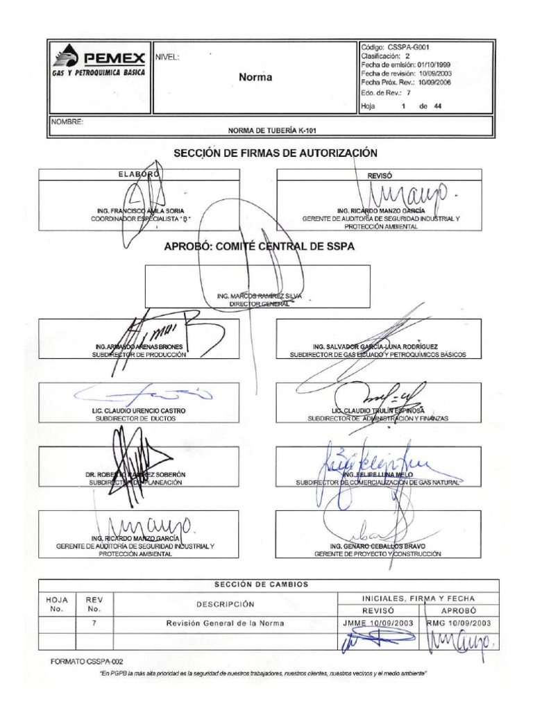 K 101 Pemex 1999 | PDF | Soldadura | Construcción
