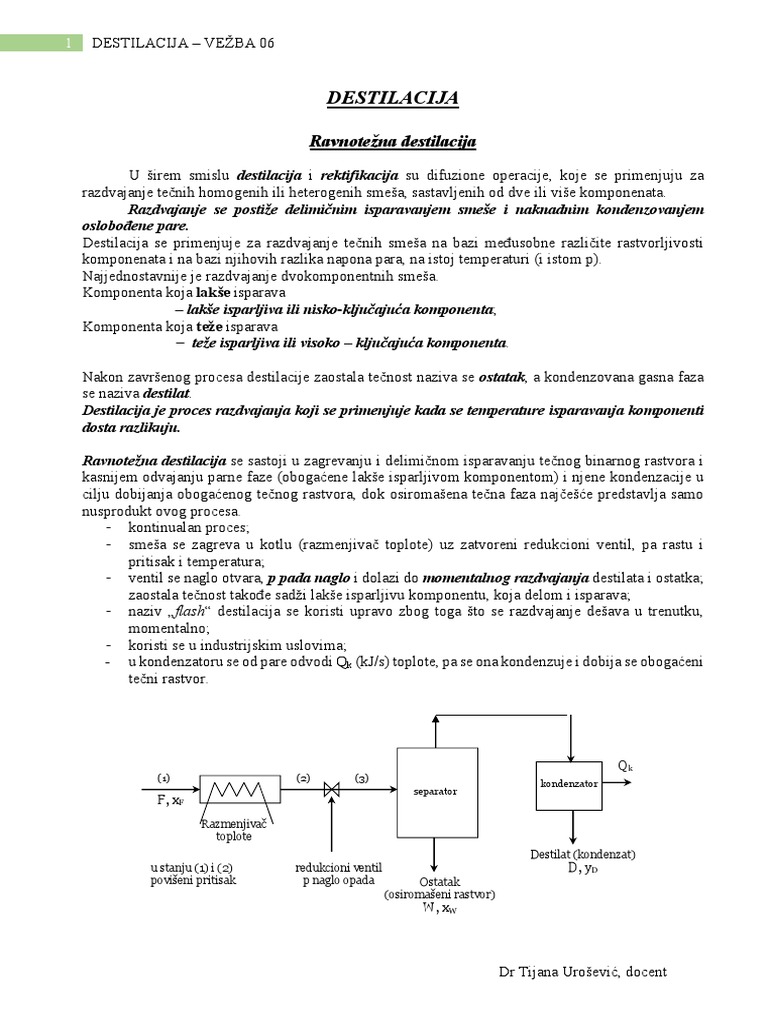 VEZBA 06 - Destilacija | PDF