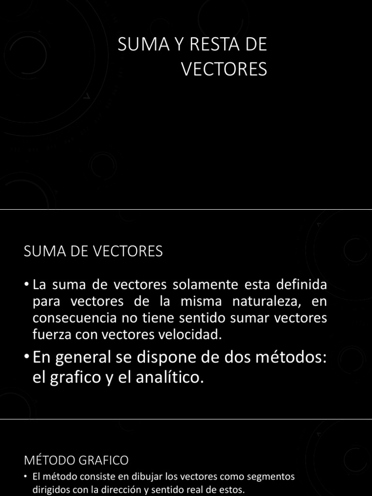 Suma y Resta de Vectores | PDF | Vector Euclidiano | Triángulo