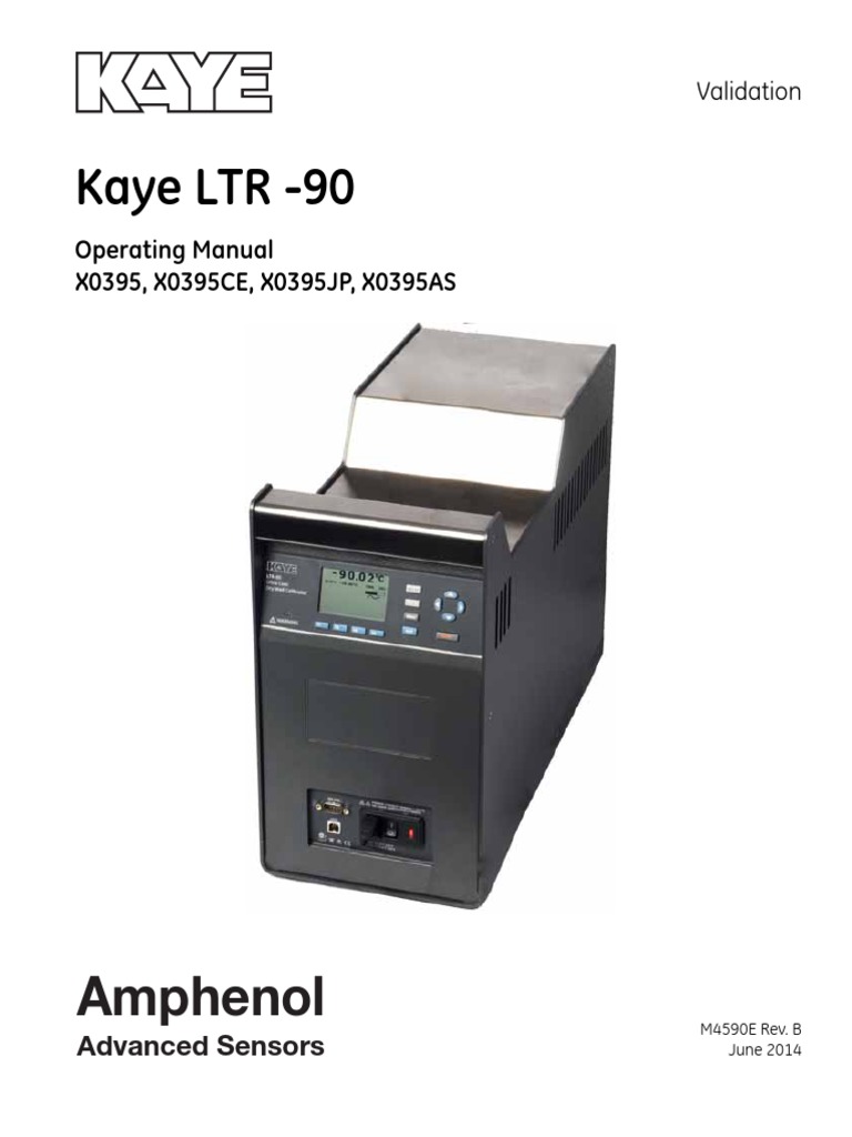 Kaye LTR 90 Operating Manual | PDF | Thermocouple | Menu (Computing)