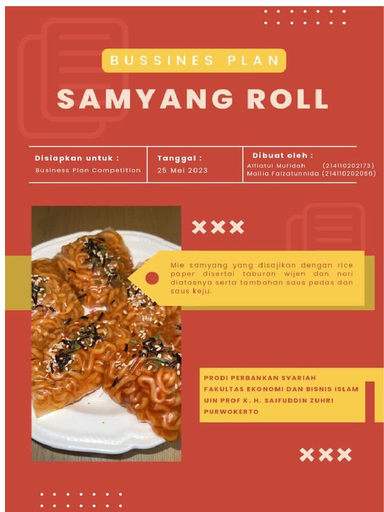 Peluang Usaha Samyang Roll Kreatif | PDF
