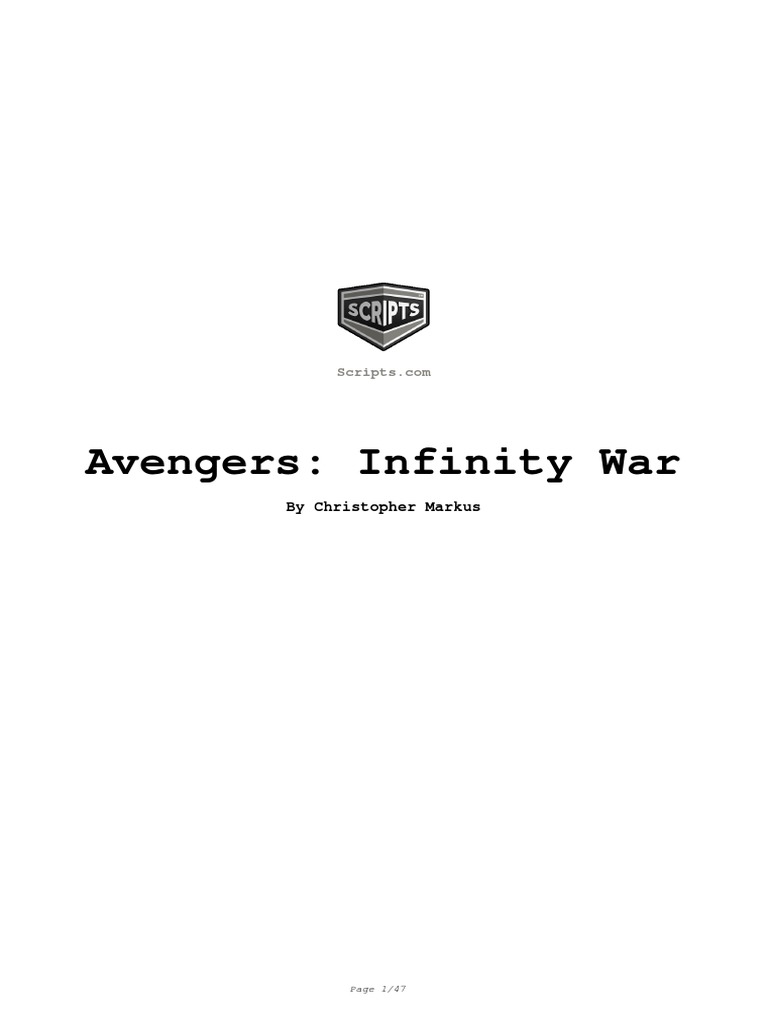 Avengers Infinity War 2018 | PDF