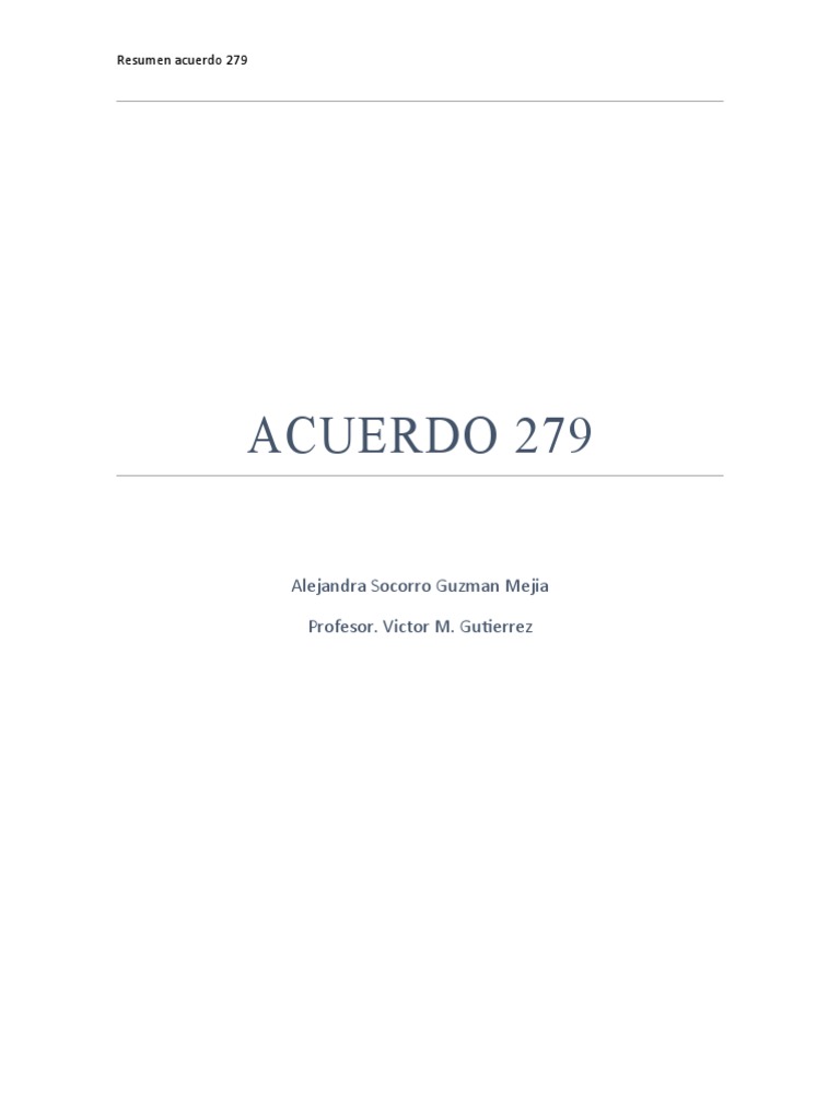 Acuerdo 279 | PDF | Plan de estudios | Evaluación