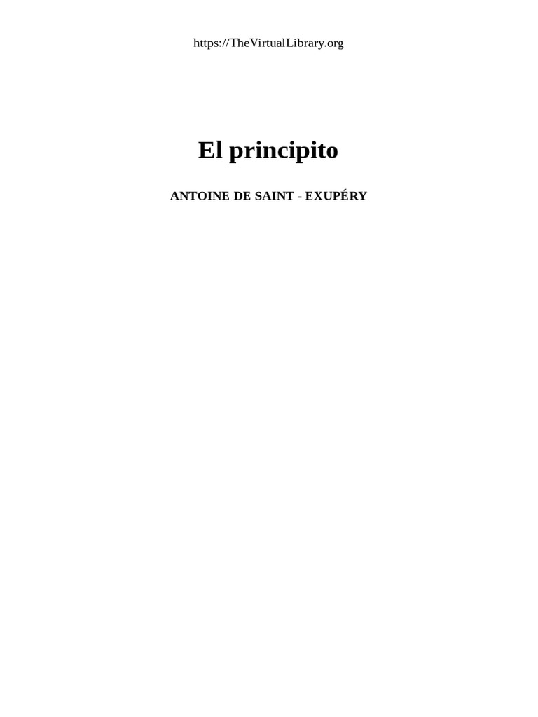 El Principito: Resumen y Personajes | PDF | El Principito