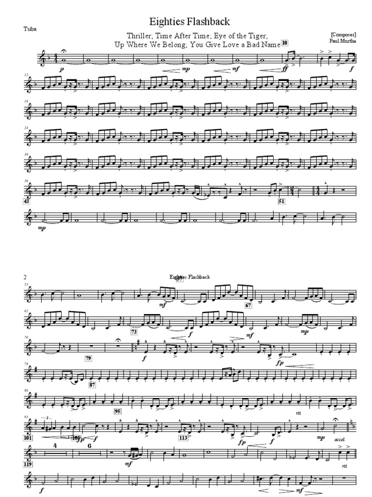 80s Flashback Tuba BB | PDF | Brass Instruments | Aerophones