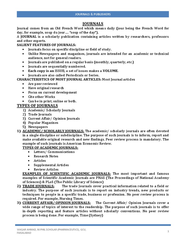 Journals & Publishers | PDF | Academic Journal | International Standard ...