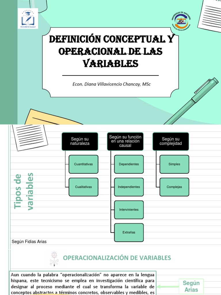 3.6 Definición Conceptual y Operacional de Las Variables | PDF