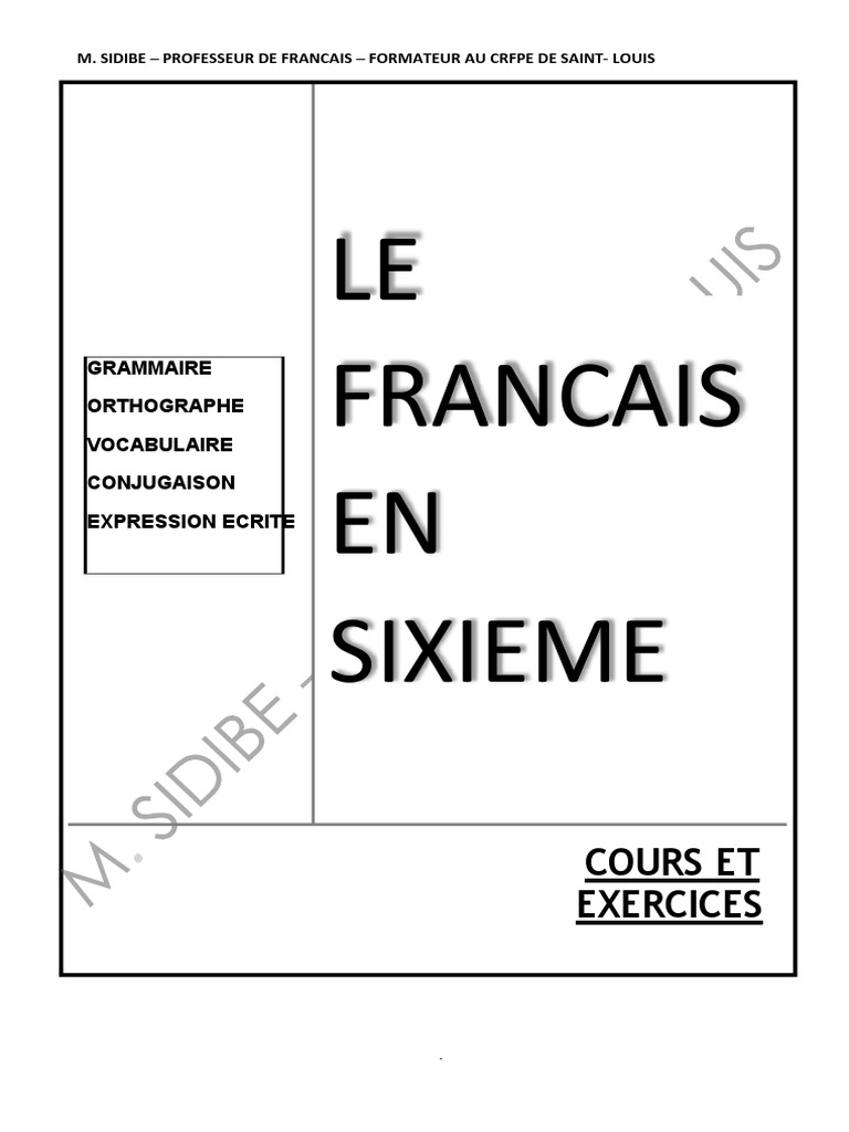 Exercices de français en 6ème | PDF | la communication | Genre grammatical