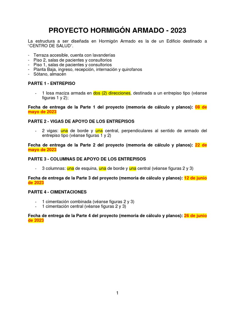 Proyecto Hormigón Armado 2023 - U Loyola | PDF | Tecnología