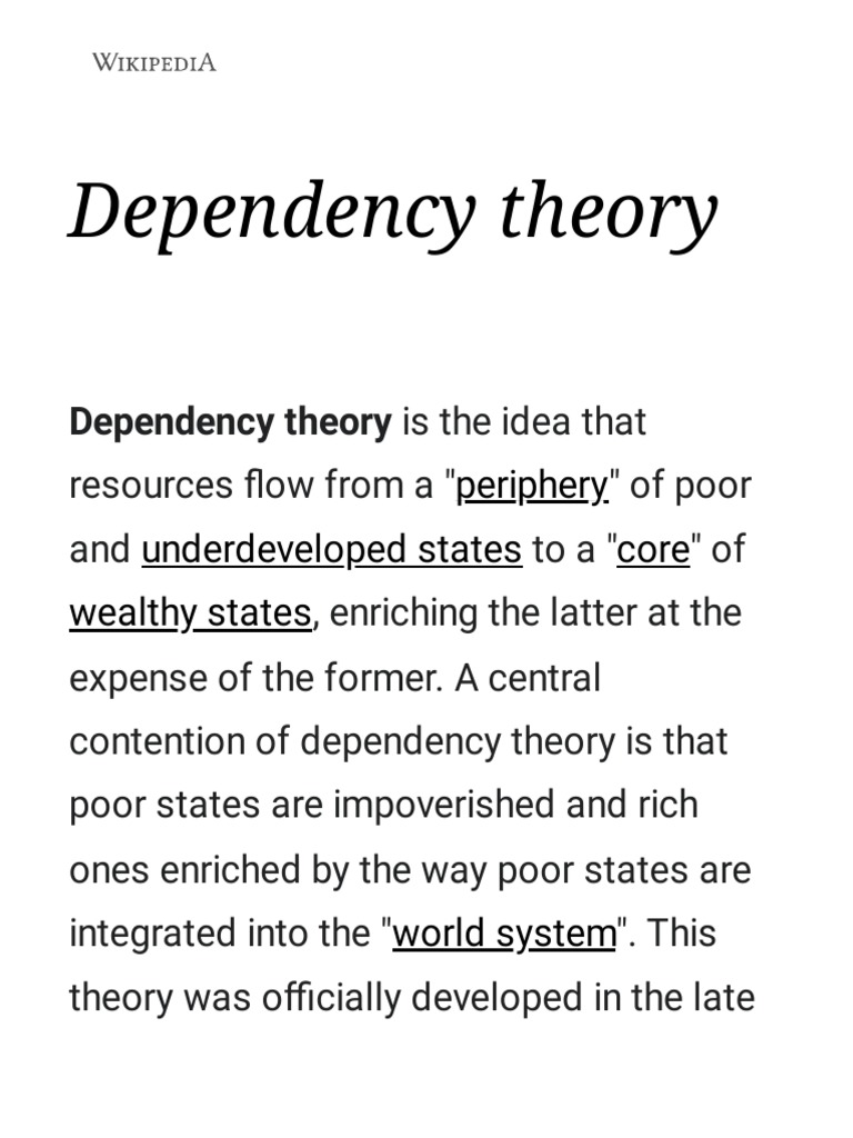 Understanding Dependency Theory | PDF | Aids | Macroeconomics