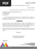 Ejemplo Exhorto 1 | PDF