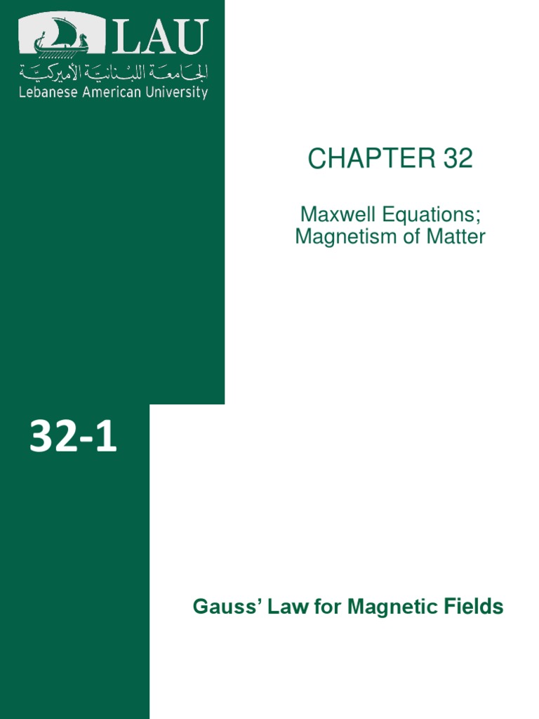 Chapter 32 - Maxwell's Eq - Conv | PDF