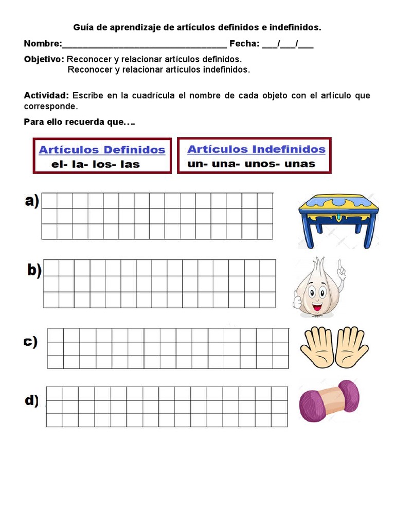Uso de Artículos Definidos e Indefinidos | PDF | Informática