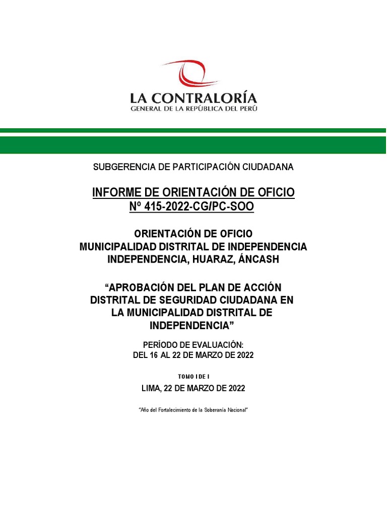 Modelo Informe de Orientacion | PDF | Gobierno local | Gobierno