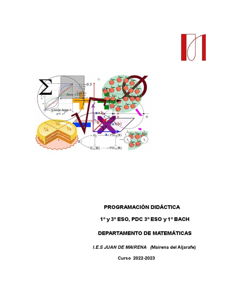 1 Programacion General de Matematicas 1o 3o Eso PDC 3o y 1o Bach 22 23 ...