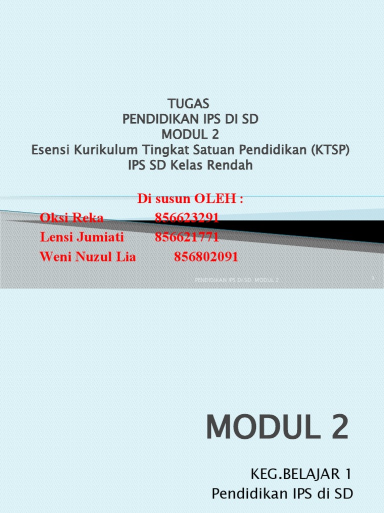 Tugas Diskusi Ips Modul 2 | PDF | Sains & Matematika
