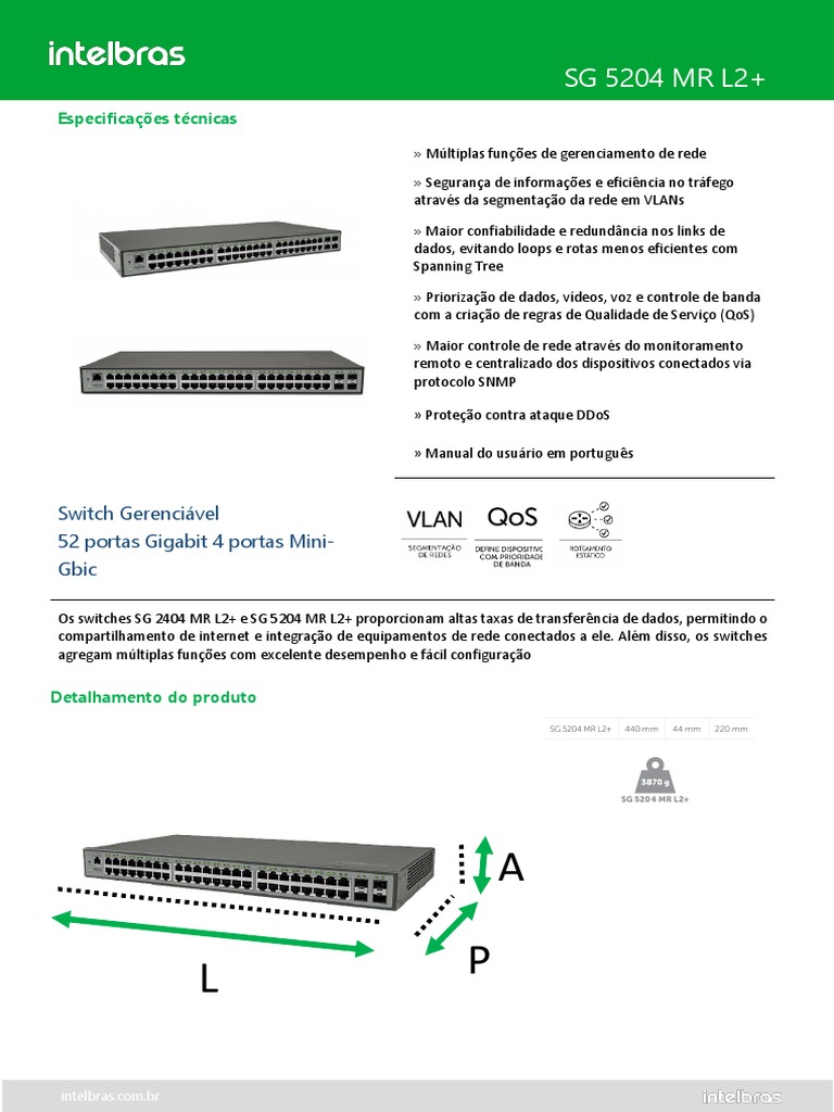 Datasheet SG 5204 MR L2+ Editavel (2)_0 | PDF | Rede de computadores ...