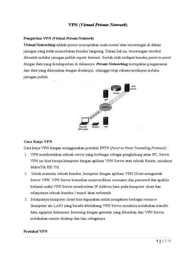 Pengertian VPN (Virtual Private Network) | PDF