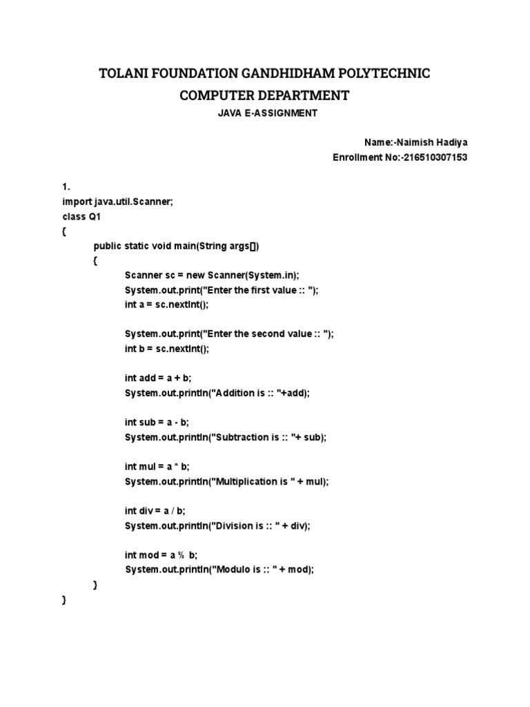 E Assignment Pdf Constructor Object Oriented Programming Programming 7261