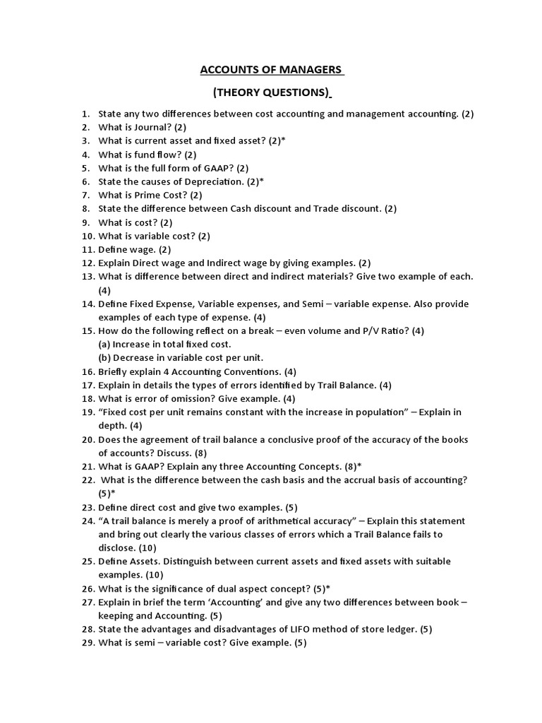 Accounts of Managers - Theory | PDF | Expense | Economics