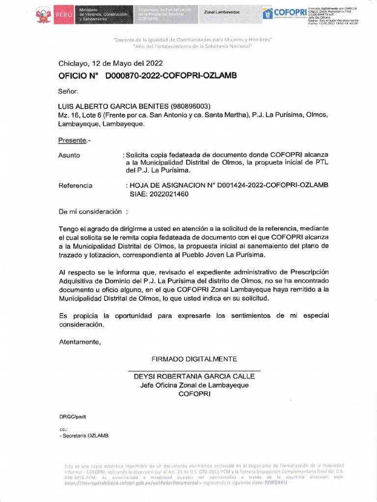 Anexos Cofopri | PDF