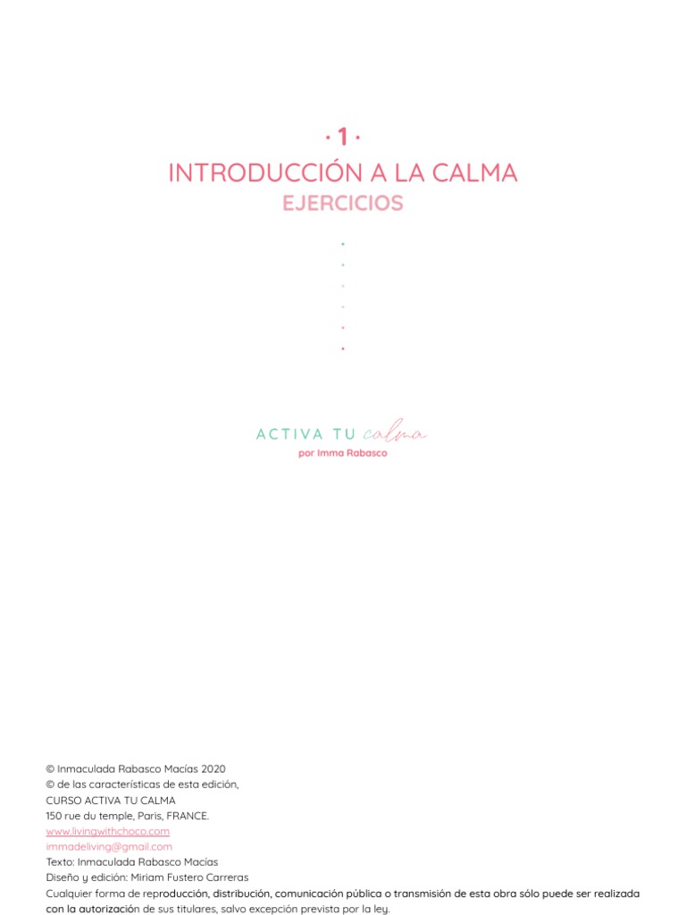 Ejercicios Modulo 1 - Introduccion A La Calma | PDF | Imaginación