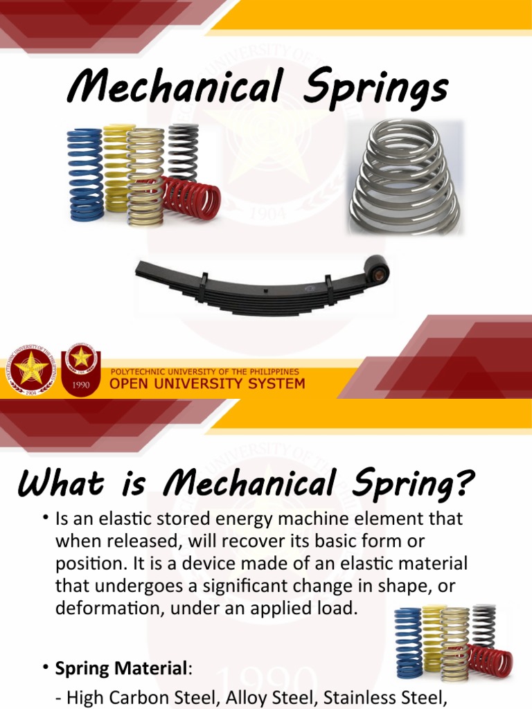 Lecture 7 Mechanical Springs | PDF