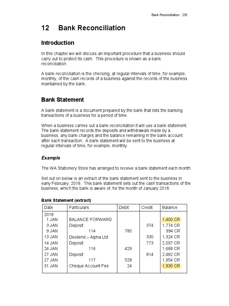 Bank Reconciliation Notes | PDF | Debits And Credits | Payments