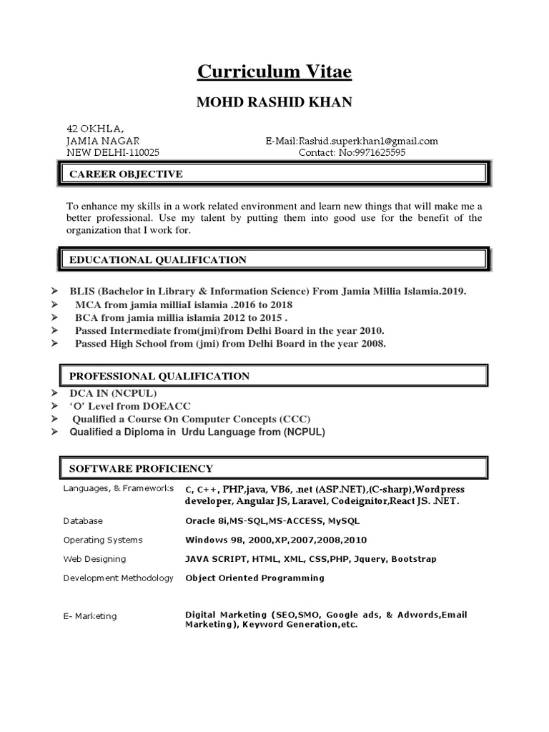 Mohd Rashid - (CV) (1 | PDF
