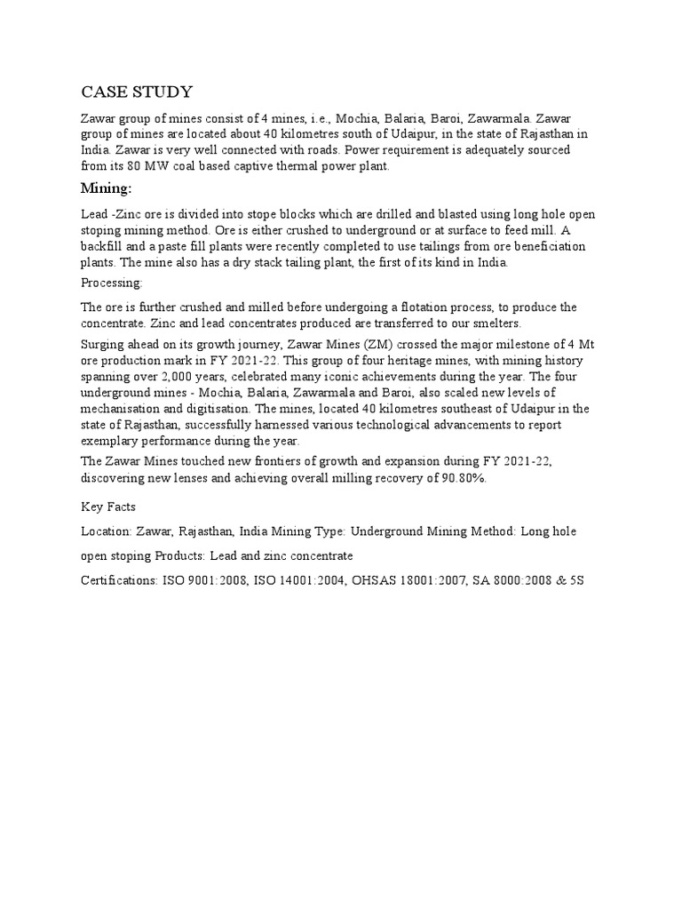 Case-Study-Report 1 | PDF | Mining | Pump