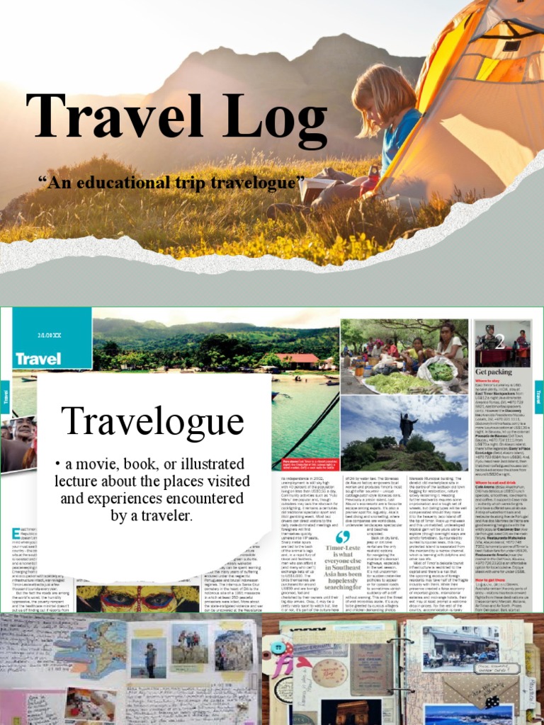 Educational Trip Travelogue Guide | PDF | Graphics | Travel Literature