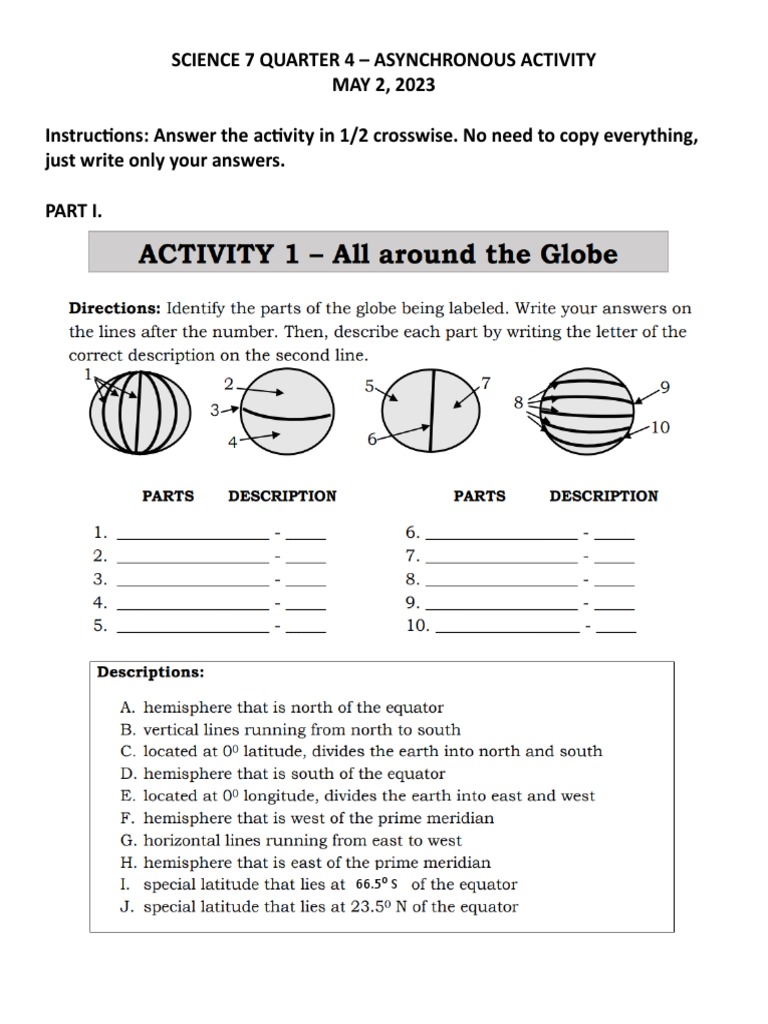 SCIENCE 7 QUARTER 4 Asynchronous 1 May 2 2023 | PDF