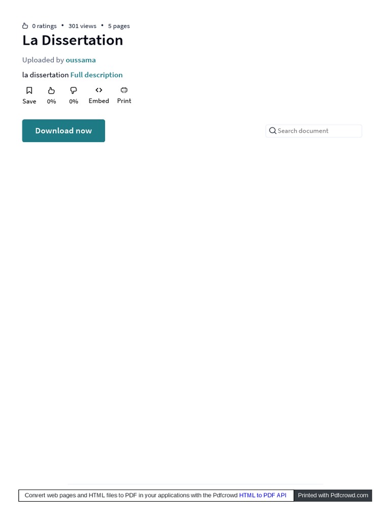 FR Scribd Com Document 426138886 La Dissertation | PDF | Html | Internet
