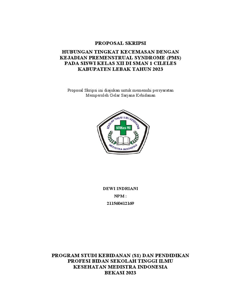 Proposal Dewi Indriani (Revisi) | PDF