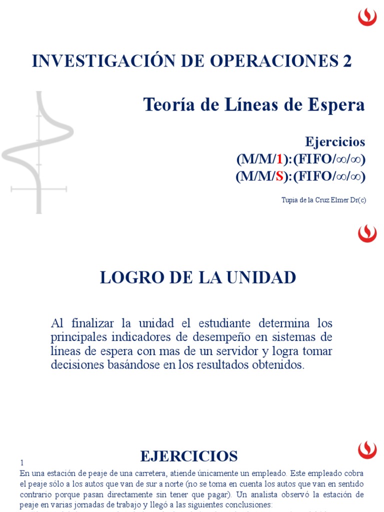 SEM4 Unidad 2 - 05 Modelo de Colas - Ejercicios MM1-M M S | PDF ...