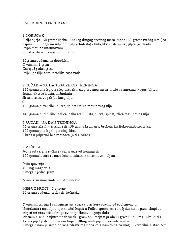 Smjernice U Prehrani | PDF