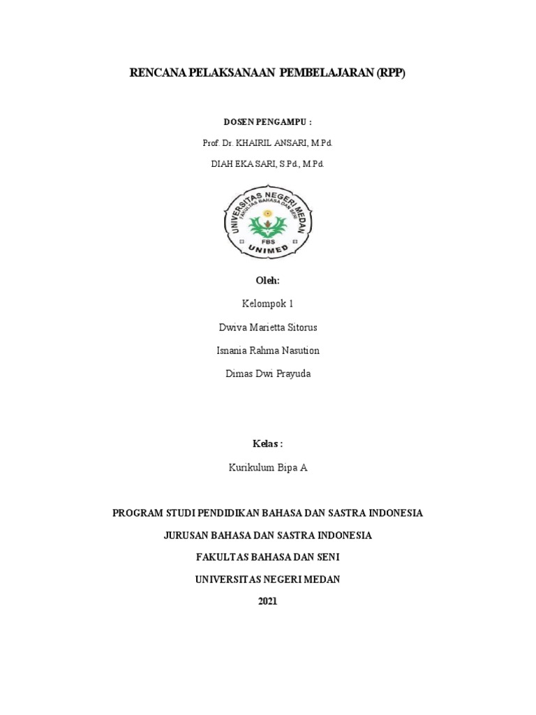 Kelompok 1 RPP Bipa | PDF | Karier & Perkembangan | Kajian Bahasa Asing